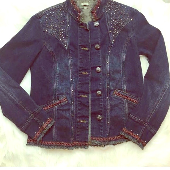 Jackets & Coats | Reba Embellished Jean Jacket | Poshmark